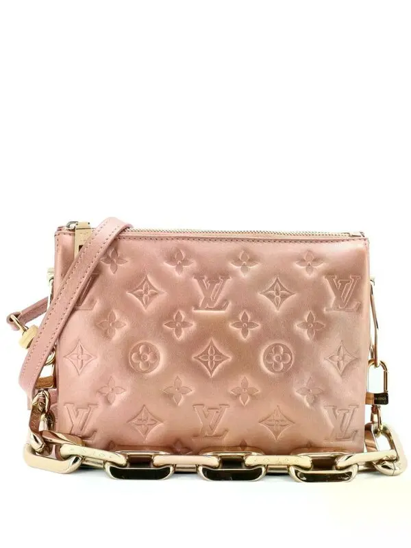 LOUIS VUITTON Coussin Bag Monogram Embossed Lambskin Bb Crossbody Bag - Neutrals