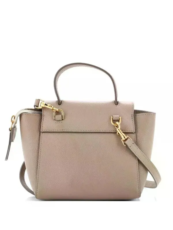 Celine Belt Bag Textured Leather Pico Shoulder Bag - Neutrals