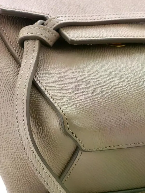 Celine Belt Bag Textured Leather Pico Shoulder Bag - Neutrals