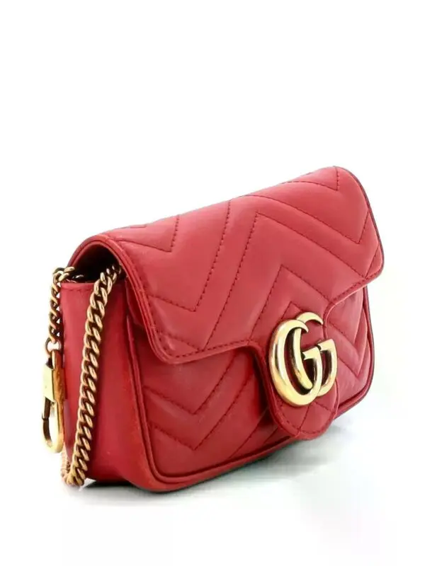 Gucci Gg Marmont Flap Bag Super Mini - Red