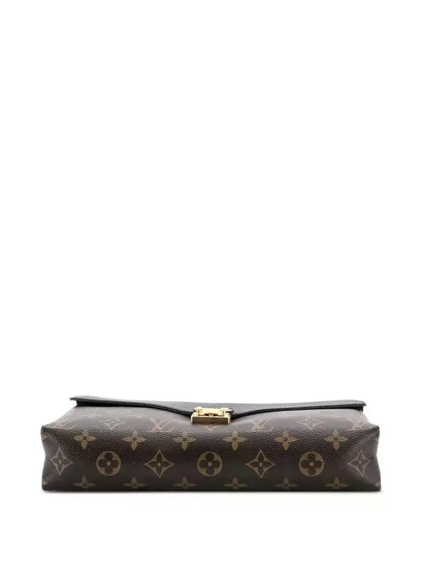 LOUIS VUITTON Pallas Chain Monogram Canvas And Calfskin Shoulder Bag - Black