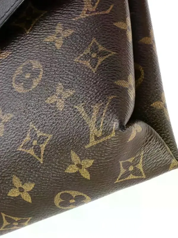 LOUIS VUITTON Pallas Chain Monogram Canvas And Calfskin Shoulder Bag - Black