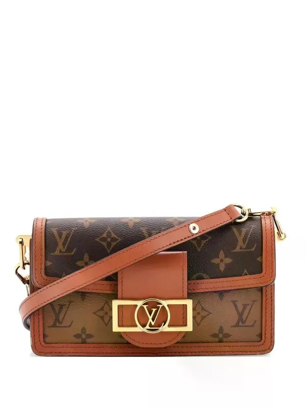 LOUIS VUITTON Dauphine East West Crossbody Bag Reverse Monogram Canvas