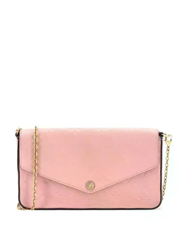 LOUIS VUITTON Felicie Pochette Monogram Empreinte Leather Crossbody Bag - Pink