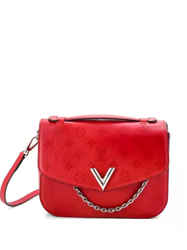 LOUIS VUITTON Very Messenger Monogram Leather Shoulder Bag - Red