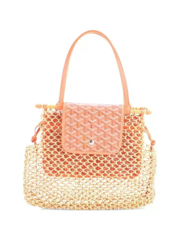 Goyard Aligre Bag Raffia Net With Coated Canvas Tote Bag - Neutrals
