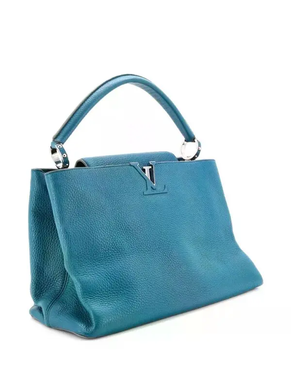 LOUIS VUITTON Capucines Mm Satchel - Blue