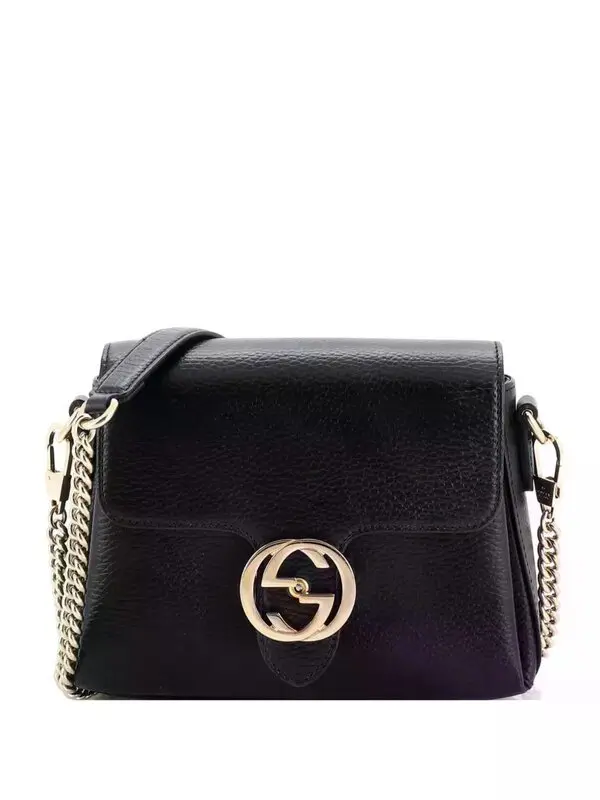 Gucci Interlocking Chain Leather Small Crossbody Bag