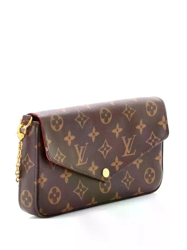 LOUIS VUITTON Felicie Pochette Monogram Canvas Crossbody Bag - Brown