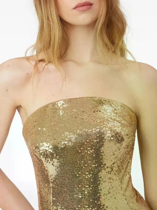 Ermanno Scervino Sequin Embellished Midi Dress