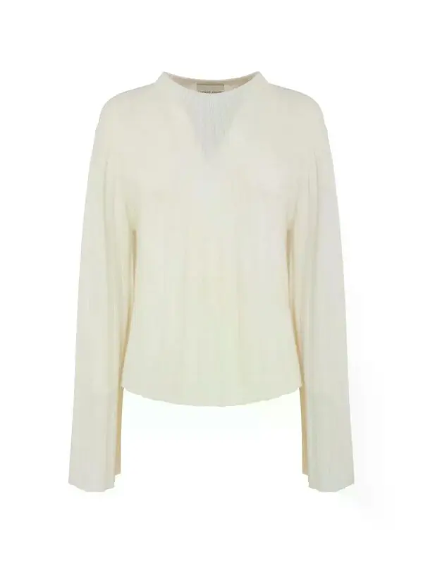 LOULOU Flared Ribbed Sweater
