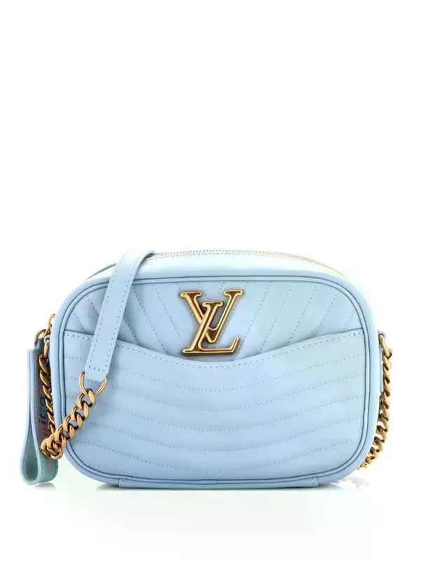 LOUIS VUITTON New Wave Camera Bag Quilted Leather Crossbody Bag - Blue