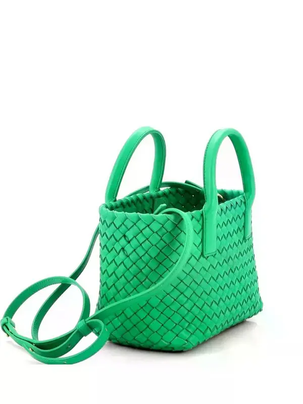 Bottega Veneta Cabat Intrecciato Nappa Mini Tote Bag - Green