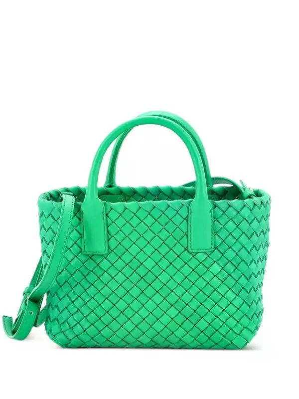 Bottega Veneta Cabat Intrecciato Nappa Mini Tote Bag - Green
