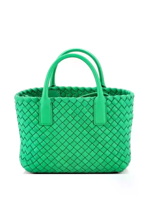 Bottega Veneta Cabat Intrecciato Nappa Mini Tote Bag - Green
