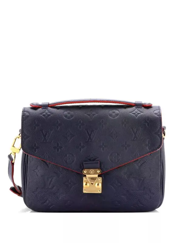 LOUIS VUITTON Pochette Metis Monogram Empreinte Leather Crossbody Bag - Blue