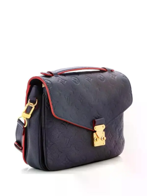LOUIS VUITTON Pochette Metis Monogram Empreinte Leather Crossbody Bag - Blue