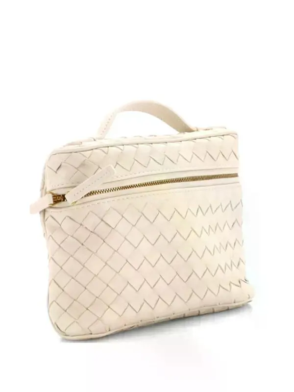 Bottega Veneta Soft Chain Vanity Case Intrecciato Leather Small Shoulder Bag - Neutrals