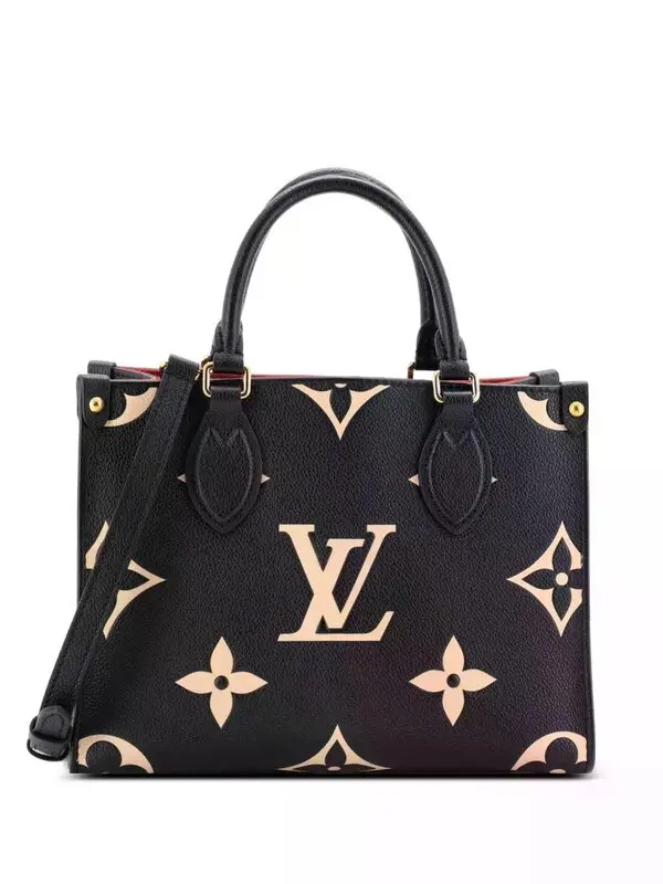 LOUIS VUITTON Onthego Bicolor Monogram Empreinte Giant Pm Tote Bag - Black
