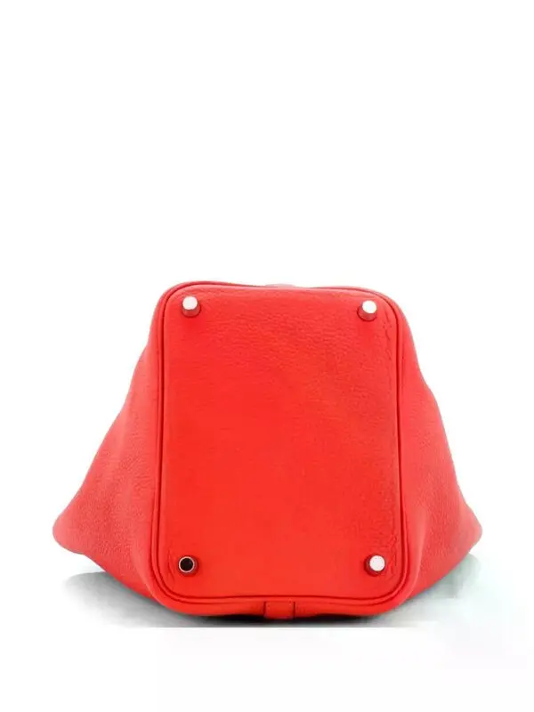 Hermès Picotin Lock Bag Clemence Pm Bucket Bag - Red