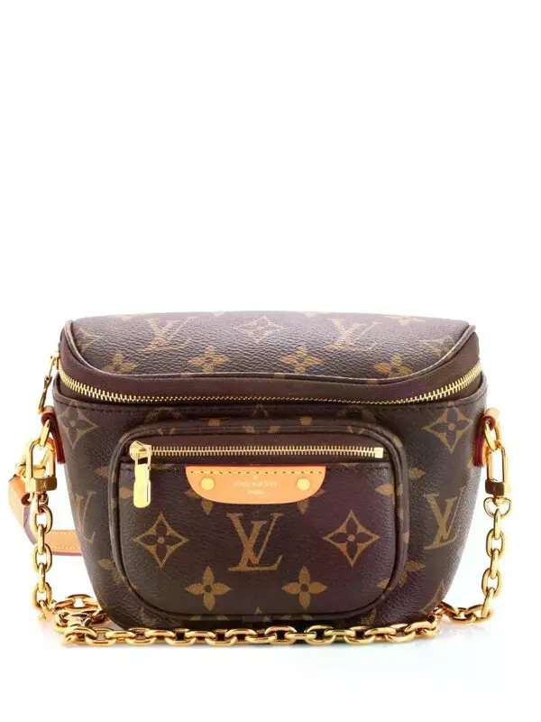LOUIS VUITTON Bum Bag Monogram Canvas Mini Belt Bag - Brown