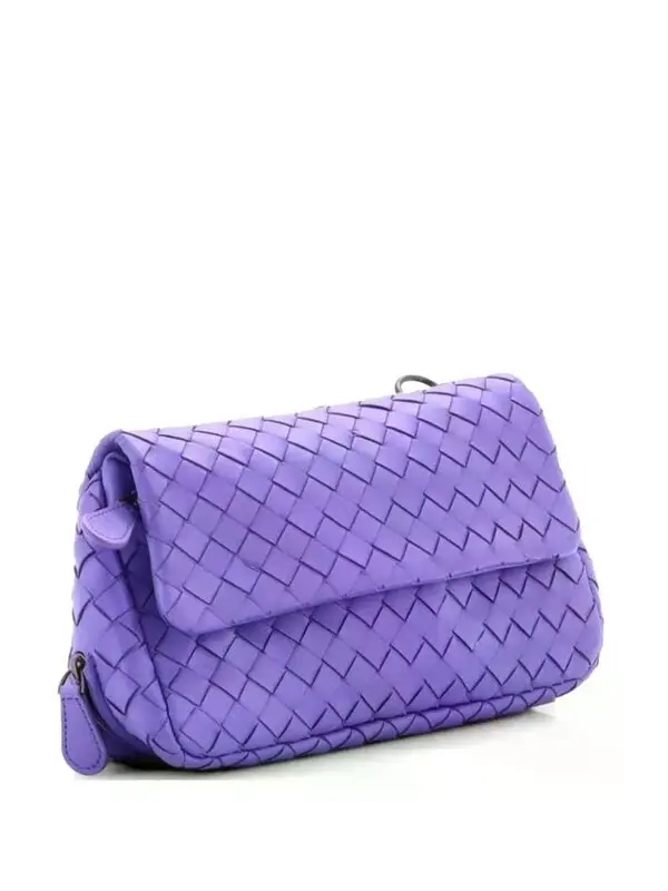 Bottega Veneta Expandable Chain Intrecciato Nappa Small Crossbody Bag - Purple