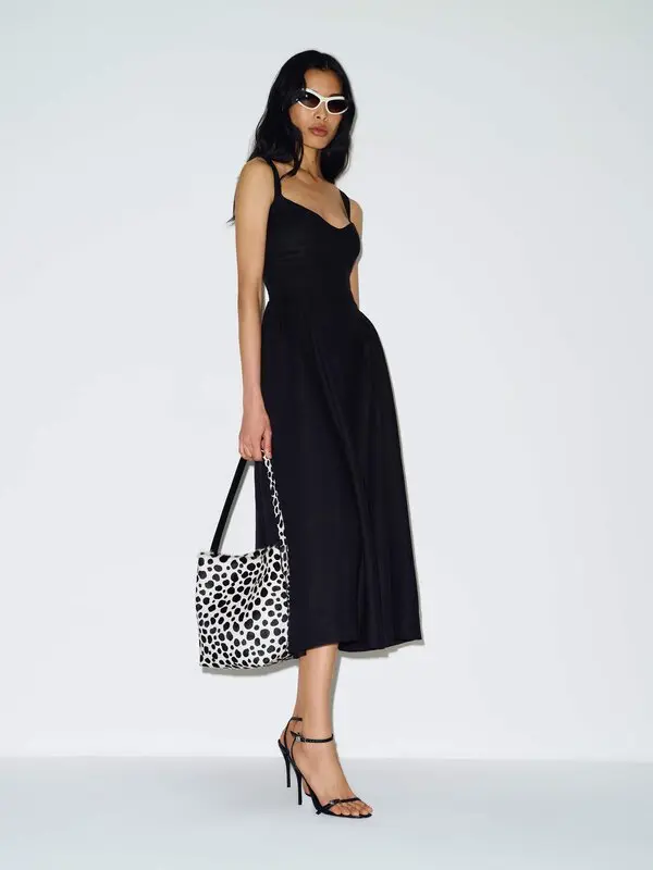 REFORMATION Birdie Linen Maxi Dress - Black