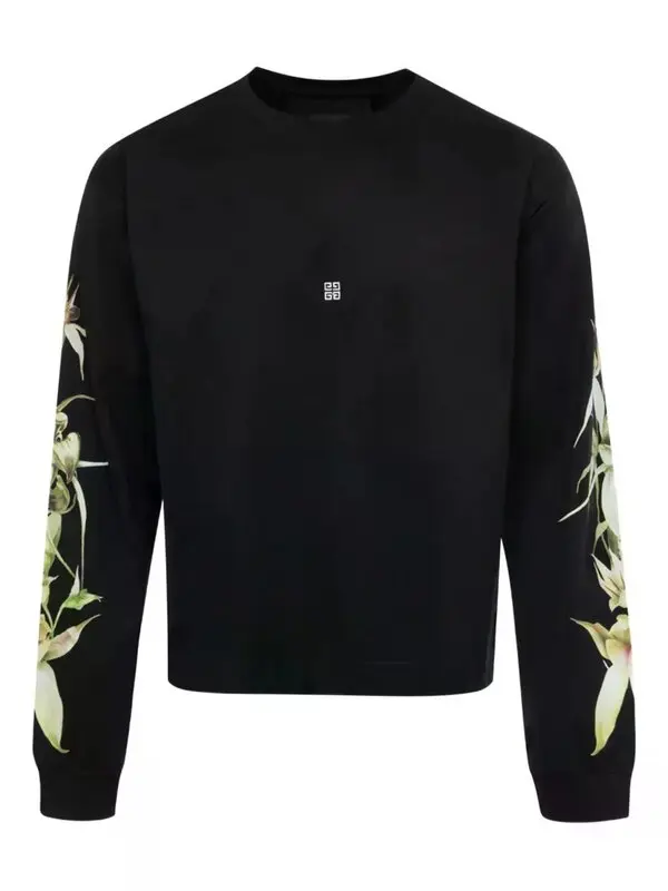 Givenchy Floral Print Long Sleeve T-shirt