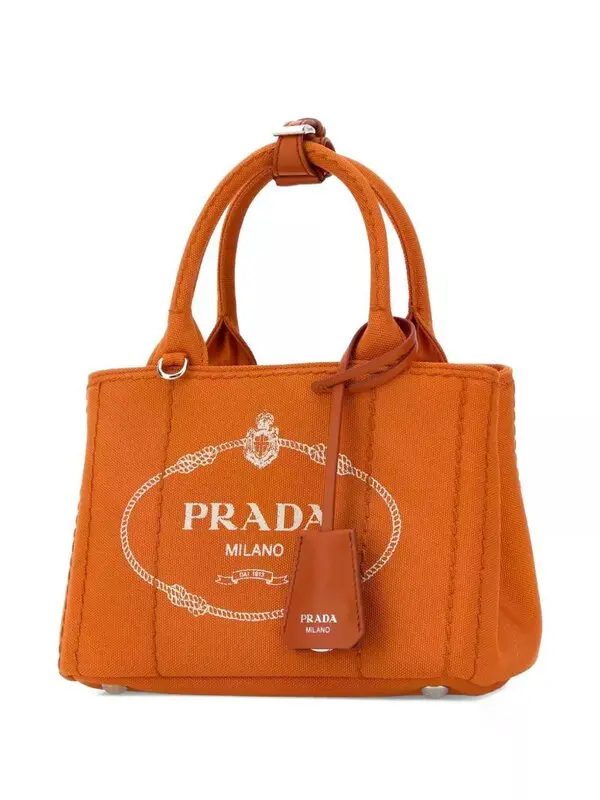 Prada Mini Jardinière Canvas Tote Bag