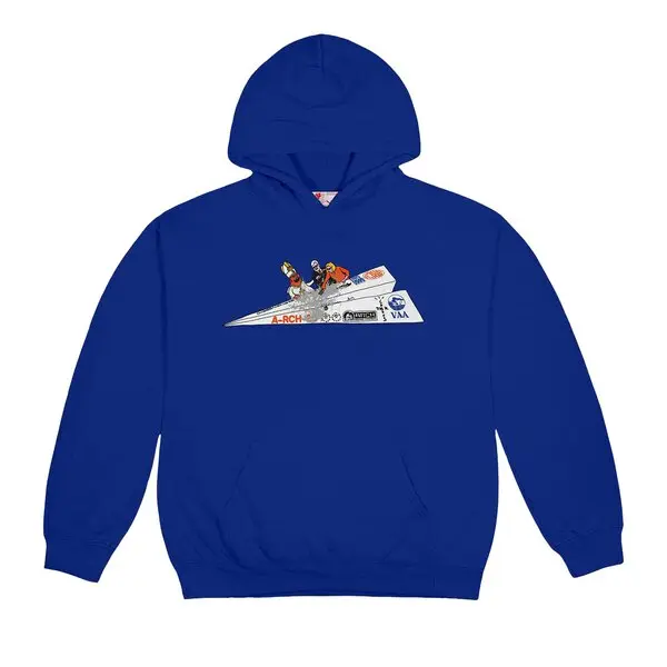 TRAVIS SCOTT X Virgil Abloh X Arch Paper Plane Hoodie - Blue