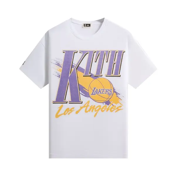 Kith For Nba All-star Los Angeles Lakers Retro Ball Boxy Tee - White