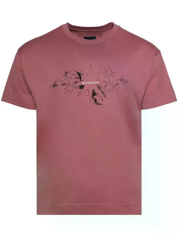 Givenchy Illustration-print T-shirt - Pink