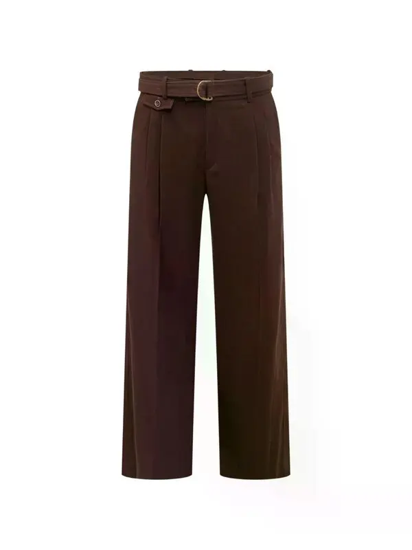 Drole De Monsieur Belted Trousers - Brown