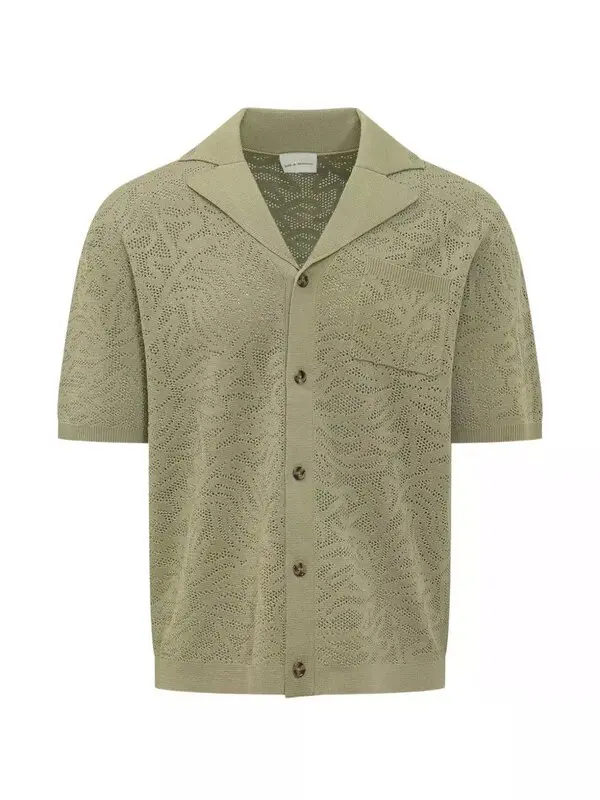 Drole De Monsieur Knitted Short-sleeve Shirt - Green