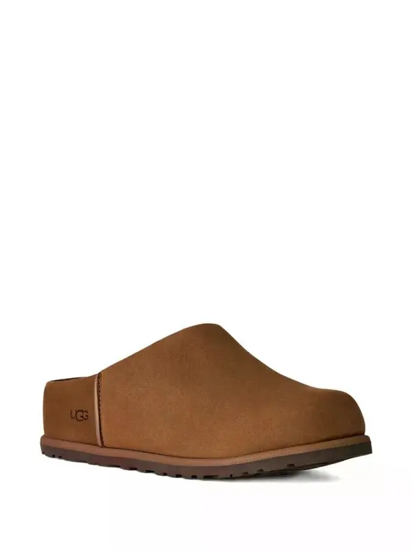 UGG Logo-detail Leather Flat Mules
