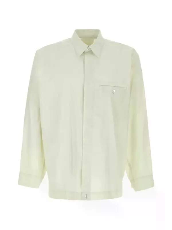 Issey Miyake Chest-pocket Cotton Shirt - Green