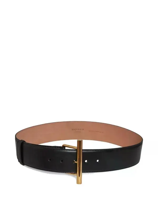 Alexander McQueen T-bar Buckle Belt - Black