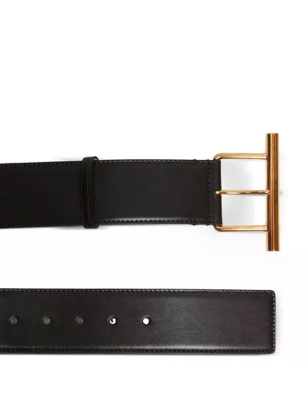 Alexander McQueen T-bar Buckle Belt - Black