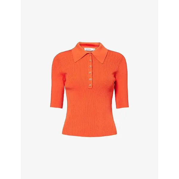 Simkhai Secily Knitted Polo Shirt
