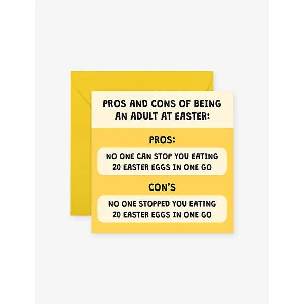 CENTRAL 23 Pros And Cons Easter As Adult Card