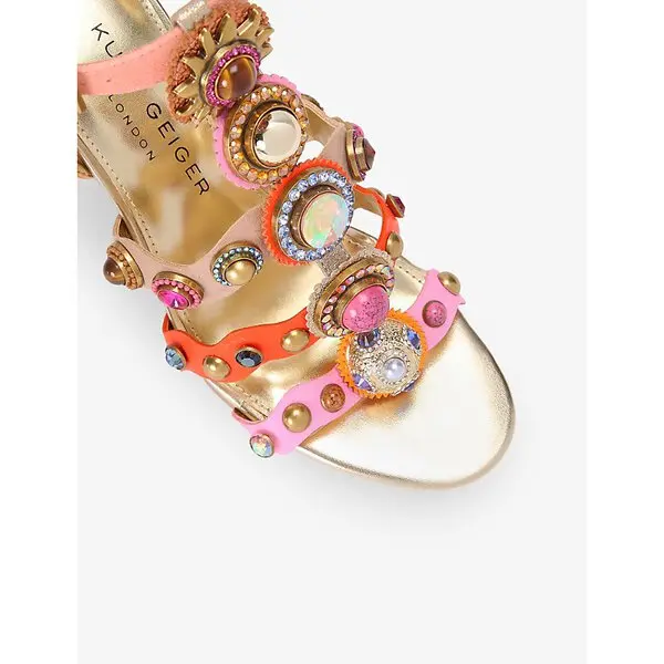 Kurt Geiger Octavia Leather Heeled Sandals