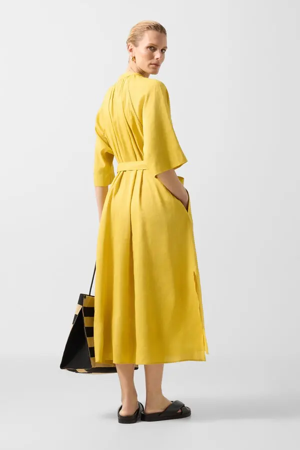 Bogner Catelyn Linen-blend Midi Shirt Dress