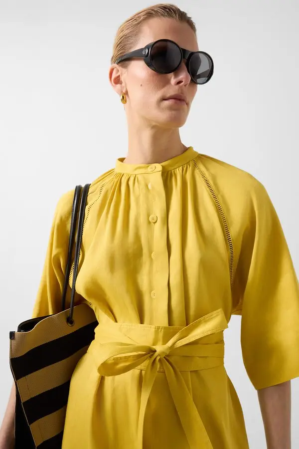 Bogner Catelyn Linen-blend Midi Shirt Dress