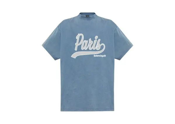 Balenciaga Enjoy Paris Tee Shirt - Blue