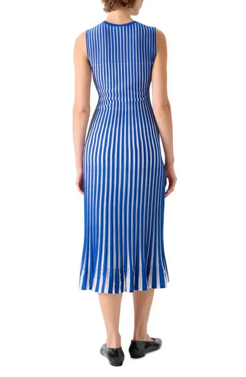 Akris Two-tone Striped Silk Sweater Dress