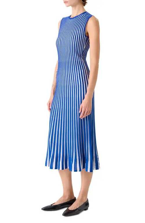 Akris Two-tone Striped Silk Sweater Dress