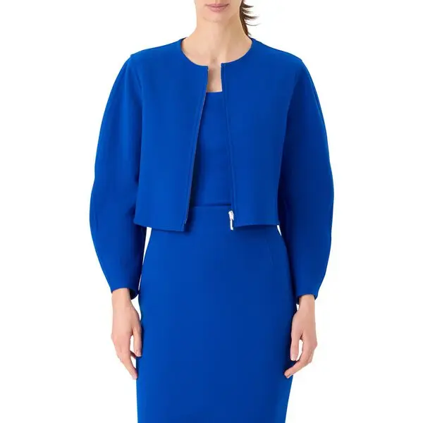 Akris Harriet Crop Wool-blend Jacket