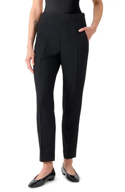 Akris Chris Virgin Wool Blend Tapered Leg Pants - Black