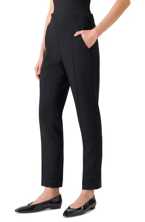 Akris Virgin Wool Blend Tapered Leg Pants