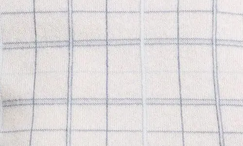 Vince Plaid Short Sleeve Cashmere Top